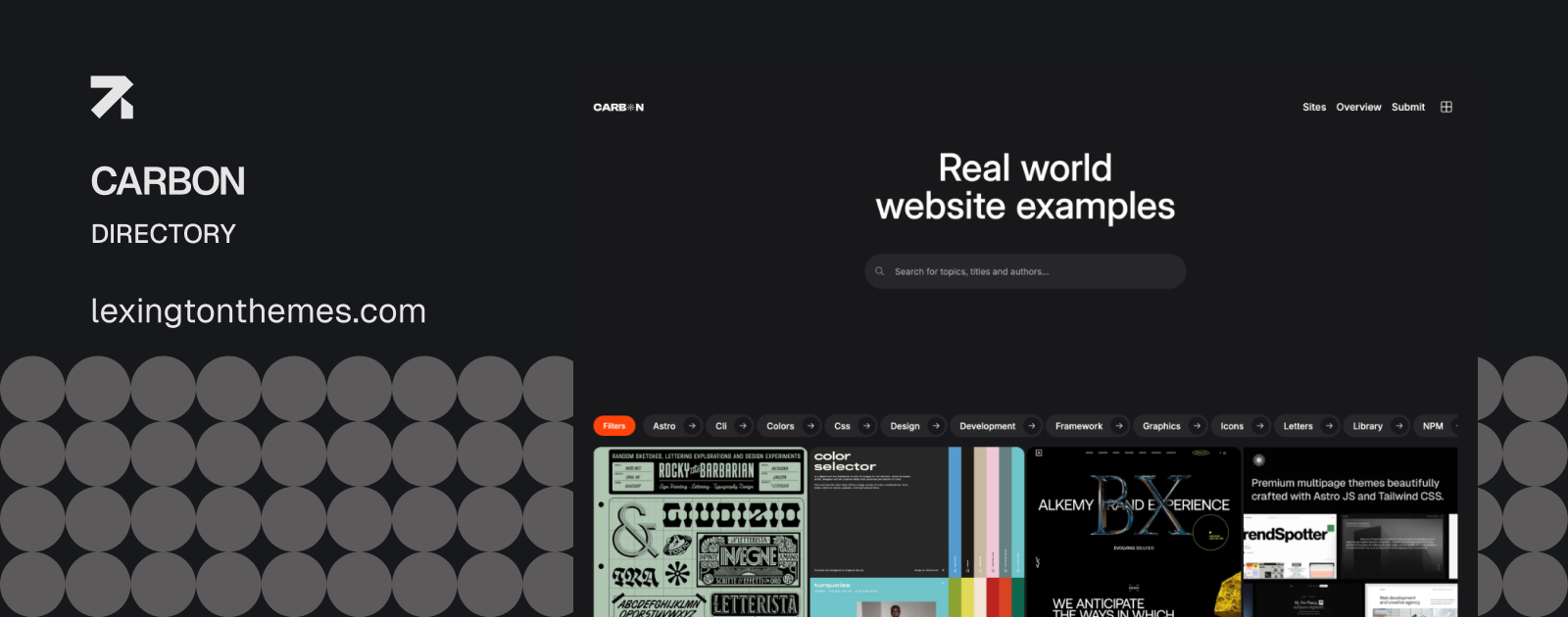 Carbon — an Astro & Tailwind CSS directory template
