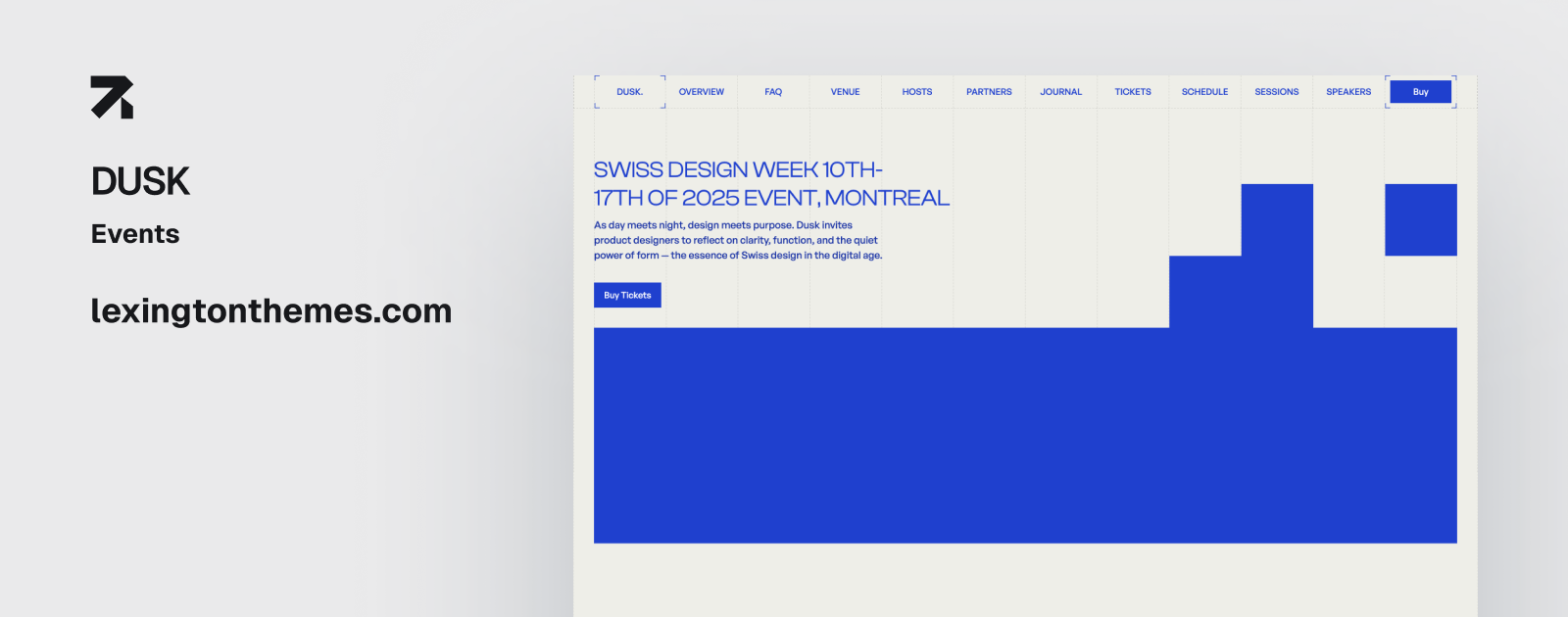 Dusk — The event website template for Astro & Tailwind CSS structured, timeless, and fast. Built ...