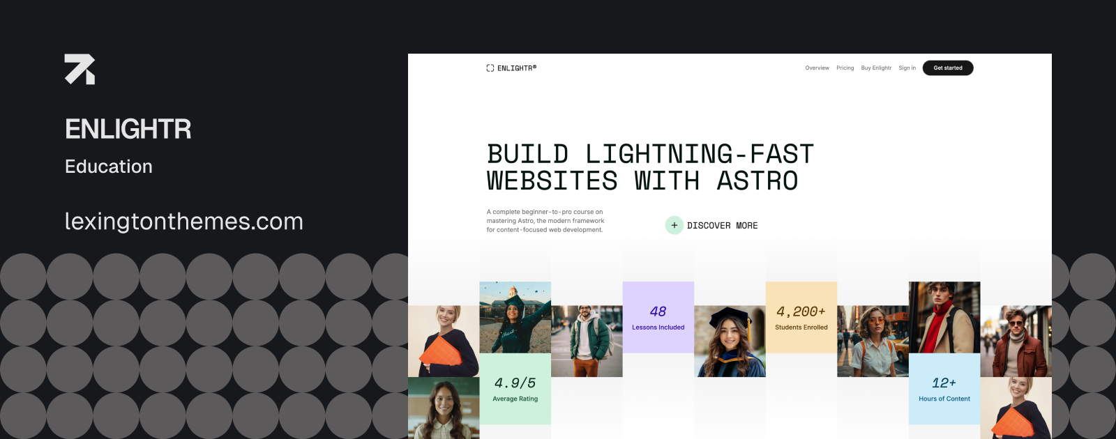 Enlightr — an Astro & Tailwind CSS education template