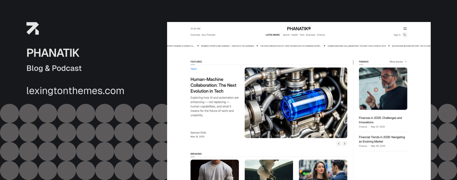 Phanatik — an Astro & Tailwind CSS blog & podcast template